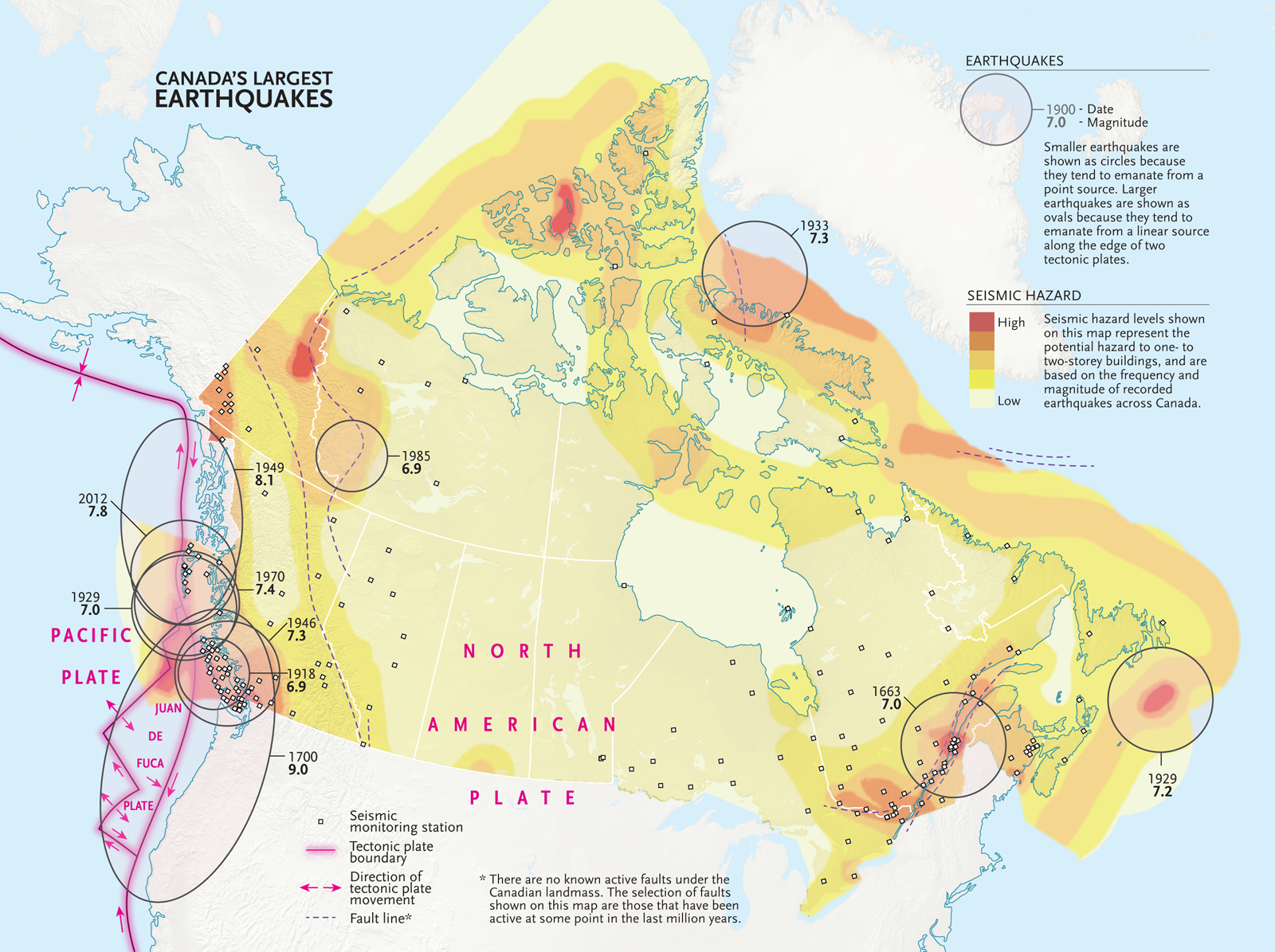 Mapping Canada’s biggest earthquakes | Canadian Geographic
