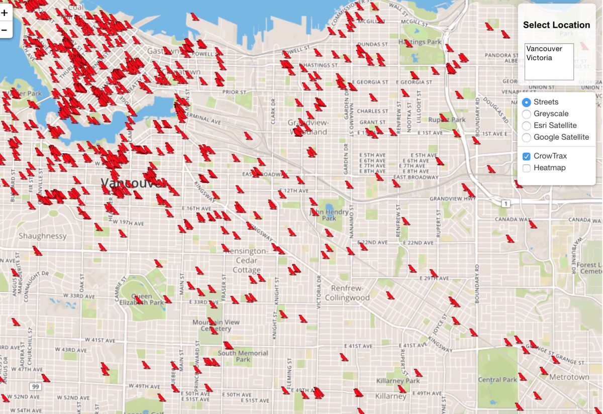 Mapping crow attacks on the west coast | Canadian Geographic