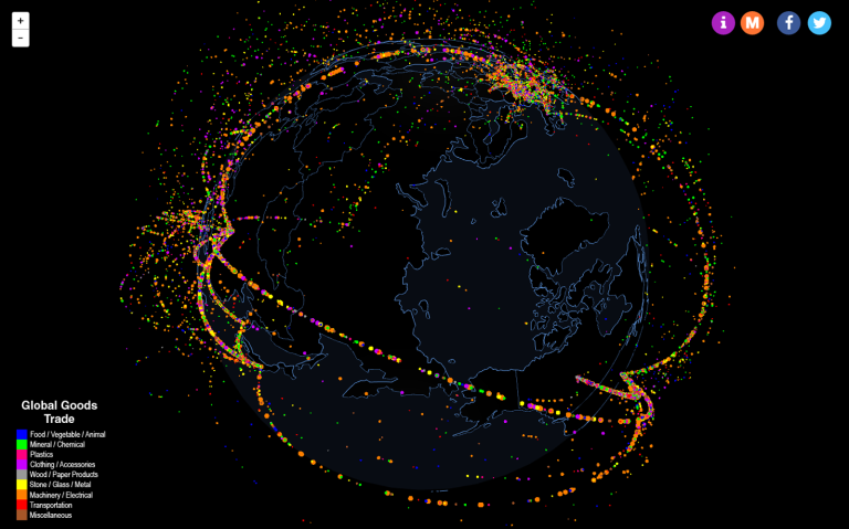 Mesmerizing map lets you visualize the flow of global trade | Canadian ...