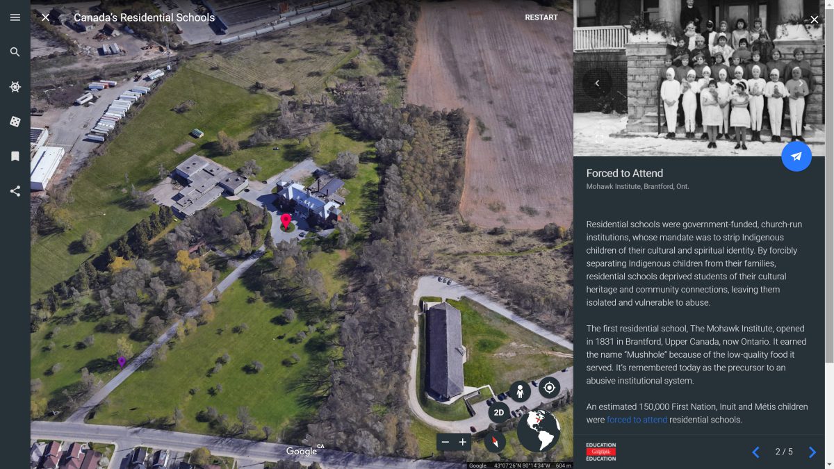 Mapping Canada’s history of residential schools with Google Earth ...