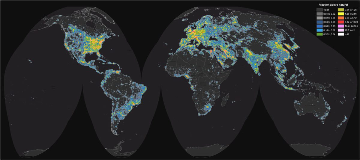 Light Pollution Map Pennsylvania