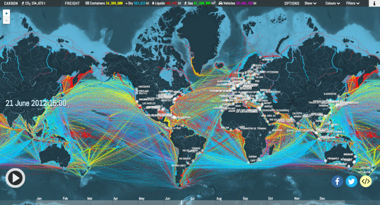 Map lets you visualize shipping traffic around the world | Canadian ...