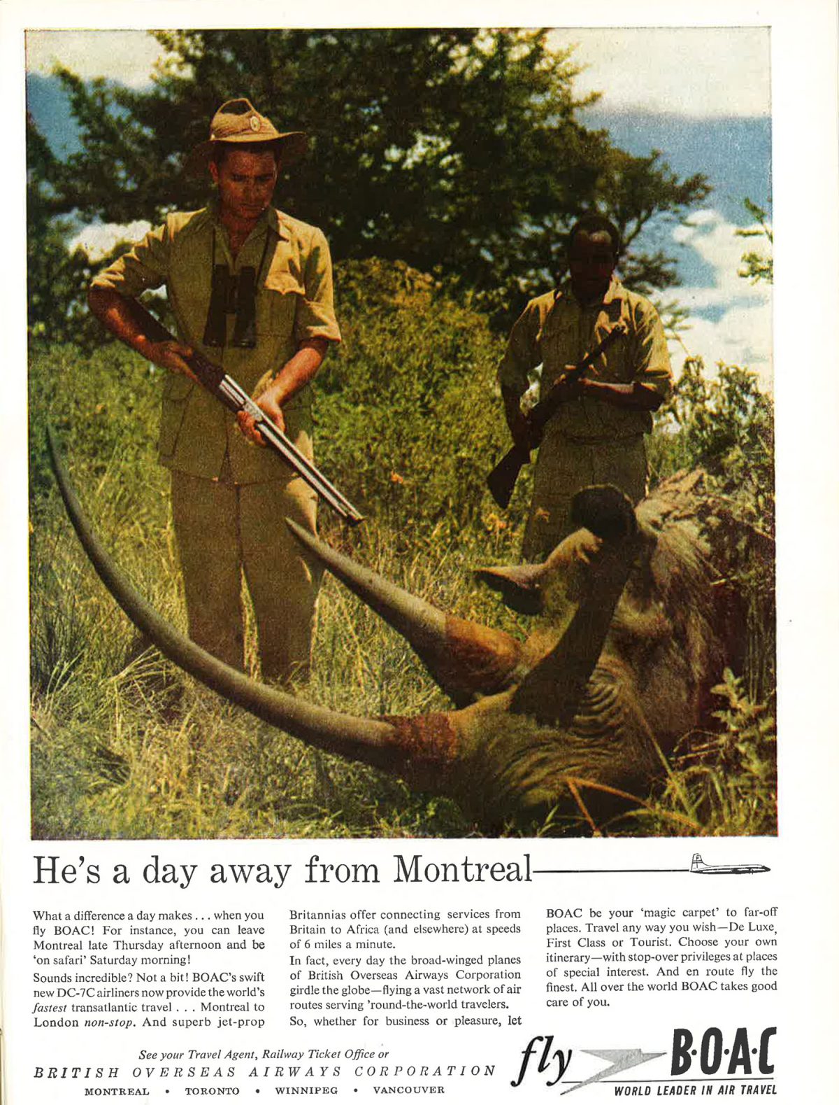 Throwback Thursday: Old ads used trophy hunting to promote air travel ...