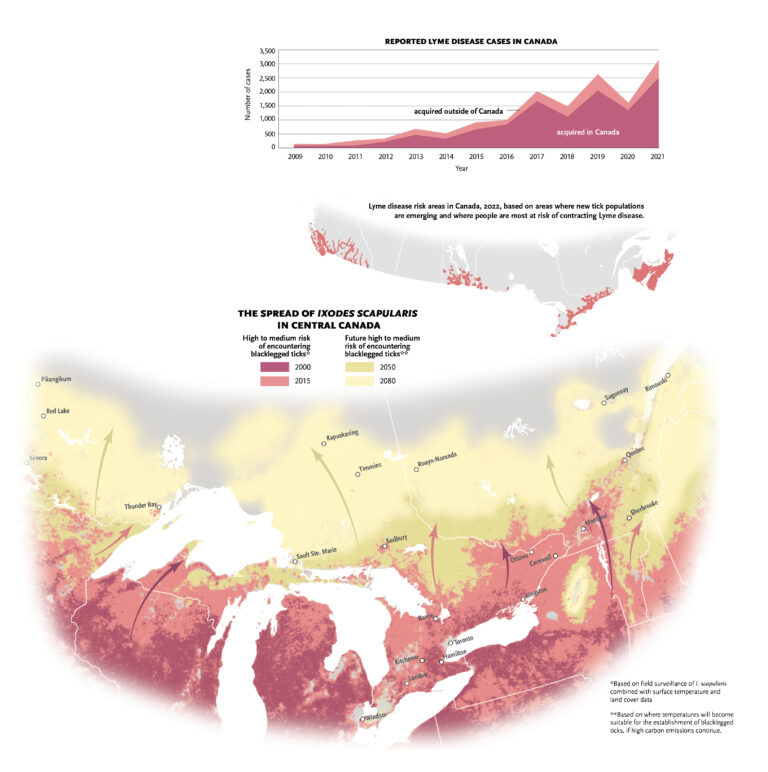 Map shows the spread of blacklegged ticks across Canada | Canadian ...