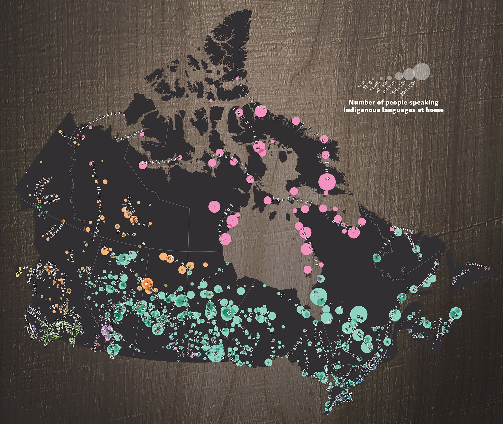 Cartographie des langues autochtones au Canada | Canadian Geographic
